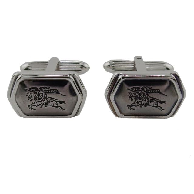 【X'masセール★30%OFF】バーバリー BURBERRY カフス シルバーグレー レディース 中古