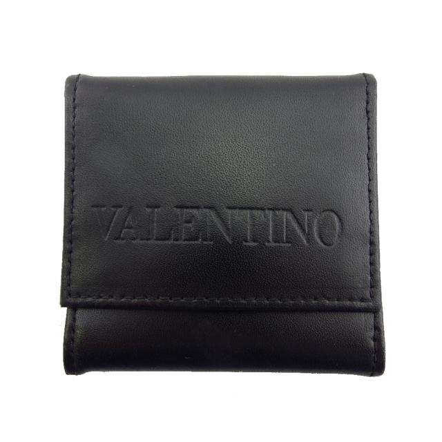 【X'masセール★30%OFF】ヴァレンティノ VALENTINO ケース ブラック×グリーン×ベージュ レディース 中古