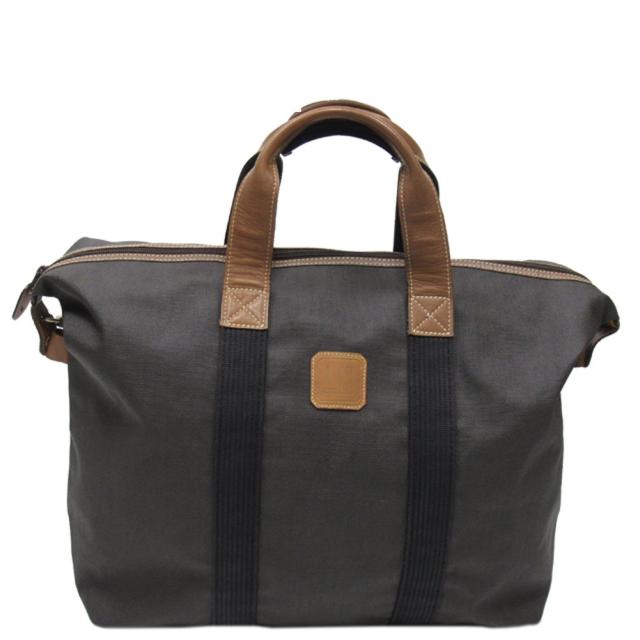 【BIGお買い物ラリー★30%OFFセール中】ダンヒル Dunhill ボストンバッグヘリンボーン グレー 灰色 ブラウン ベージュ レディース 中古