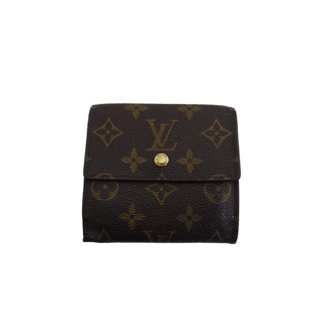 【BIGお買い物ラリー★30%OFFセール中】ルイ・ヴィトン LOUIS VUITTON 二つ折り財布モノグラム ポルトモネ・ピエカルトクレディ ブラウン×ベージュ レディース 中古