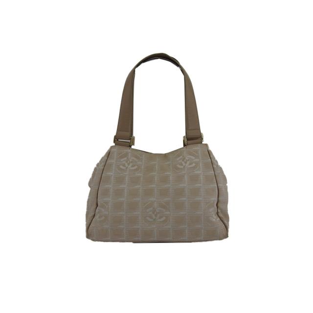 【BIGお買い物ラリー★30%OFFセール中】シャネル CHANEL トートバッグニュートラベルライン オールドシャネル ベージュ レディース 中古