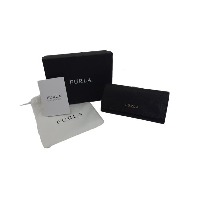 【BIGお買い物ラリー★30%OFFセール中】フルラ Furla キーケースロゴ ブラック レディース 中古