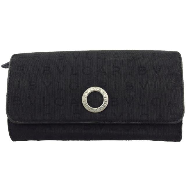 【X'masセール★30%OFF】ブルガリ BVLGARI 長財布ロゴマニア ブルガリブルガリ ブラック レディース 中古