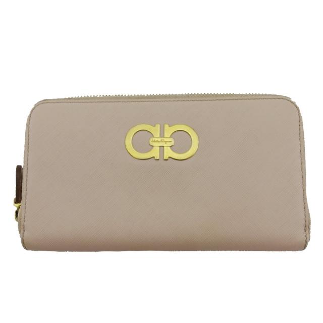 【X'masセール★30%OFF】サルヴァトーレフェラガモ Salvatore Ferragamo 長財布ガンチーニ ピンク レディース 中古