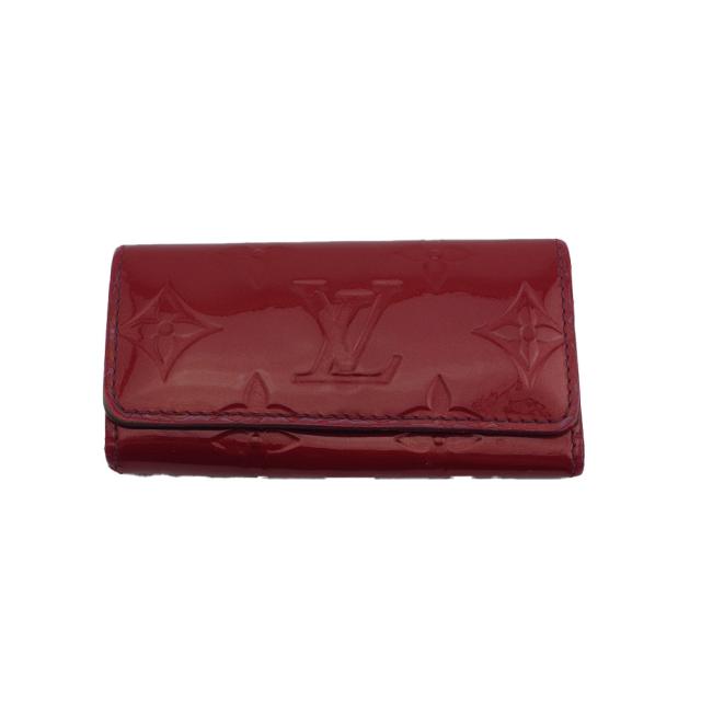 【BIGお買い物ラリー★30%OFFセール中】ルイ・ヴィトン LOUIS VUITTON キーケースヴェルニ ミュルティクレ4 レッド レディース 中古