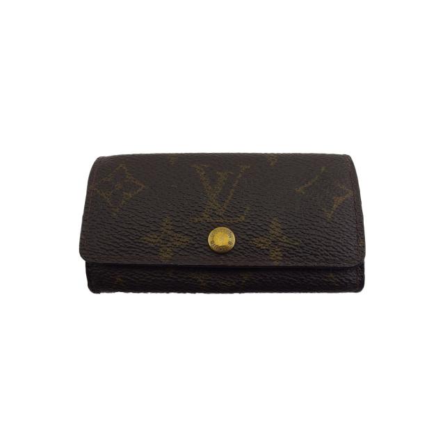 【BIGお買い物ラリー★30%OFFセール中】ルイ・ヴィトン LOUIS VUITTON キーケースモノグラム ミュルティクレ4 ブラウン ベージュ レディース 中古