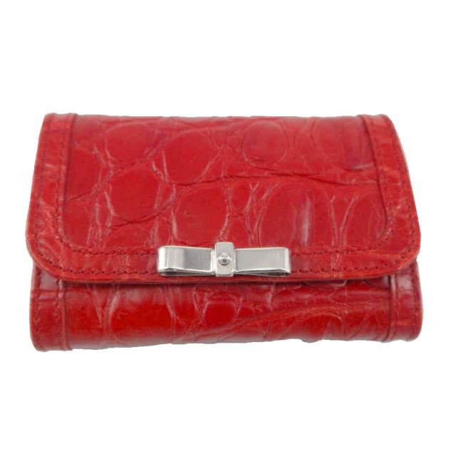 【BIGお買い物ラリー★30%OFFセール中】ミュウミュウ MIUMIU キーケースクロコダイル ST.COCCO ROSSO レディース 中古