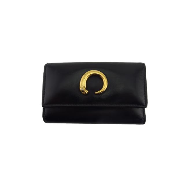 【BIGお買い物ラリー★30%OFFセール中】カルティエ CARTIER キーケースパンテール ブラック レディース 中古