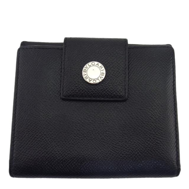 【BIGお買い物ラリー★30%OFFセール中】ブルガリ BVLGARI 二つ折り財布クラシコ ブラック レディース 中古