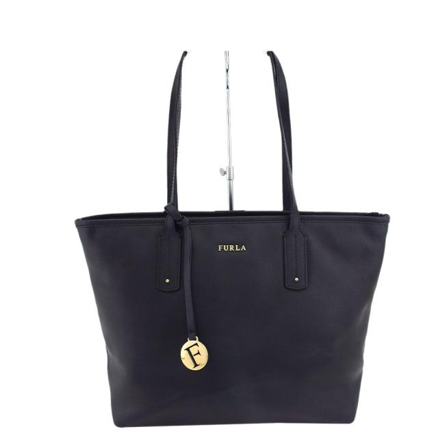 【BIGお買い物ラリー★30%OFFセール中】フルラ Furla トートバッグFチャーム デイジー ブラック レディース 中古