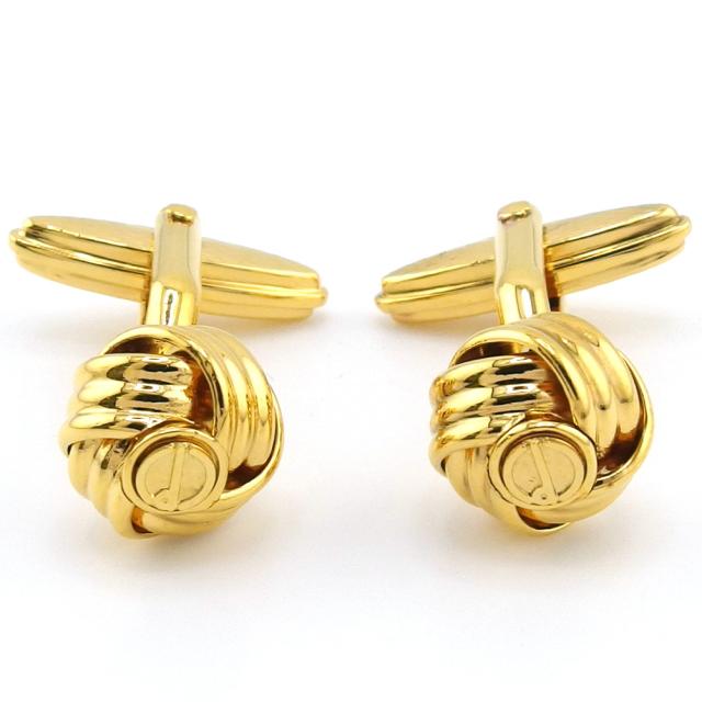 【X'masセール★30%OFF】ダンヒル Dunhill カフスdマーク スウィヴル式 ゴールド レディース 中古