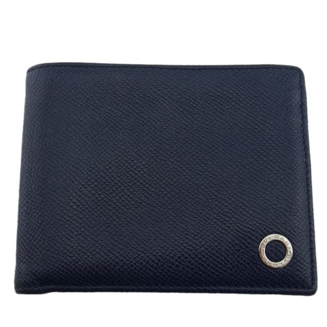【BIGお買い物ラリー★30%OFFセール中】ブルガリ BVLGARI 札入れブルガリブルガリマン ネイビー レディース 中古