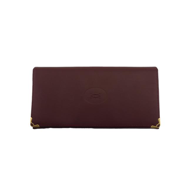 【BIGお買い物ラリー★30%OFFセール中】カルティエ CARTIER 長財布マストライン ボルドー レディース 中古