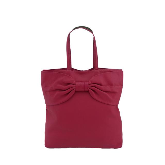 【X'masセール★30%OFF】レッドヴァレンティノ RED VALENTINO ハンドバッグ ローズレッド×パステルピンク レディース 中古