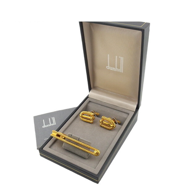 【BIGお買い物ラリー★30%OFFセール中】ダンヒル Dunhill カフス ゴールド レディース 中古
