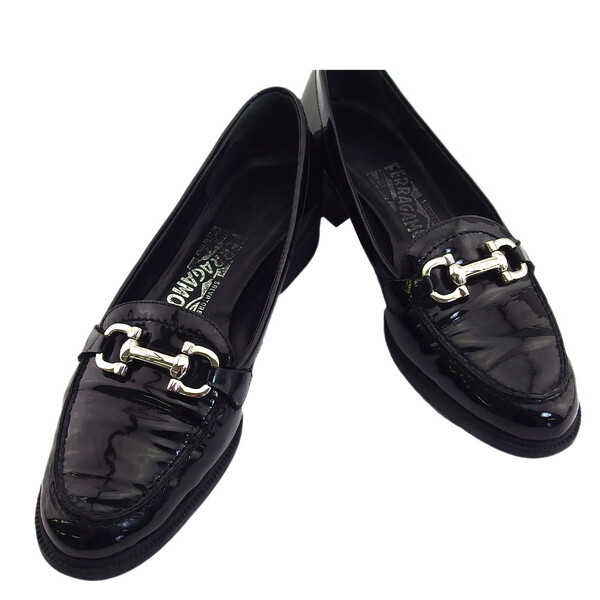 【BIGお買い物ラリー★30%OFFセール中】サルヴァトーレフェラガモ Salvatore Ferragamo ローファー NERO レディース 中古