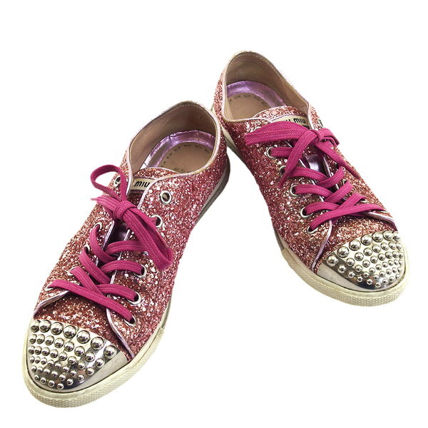 【BIGお買い物ラリー★30%OFFセール中】ミュウミュウ MIUMIU スニーカー F0028 レディース 中古