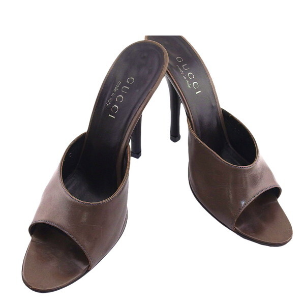 【BIGお買い物ラリー★30%OFFセール中】グッチ GUCCI ミュール ライラック レディース 中古