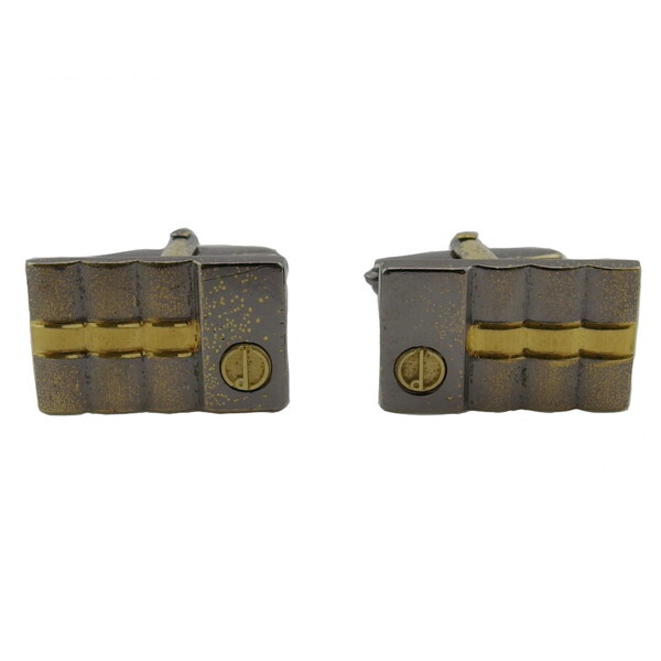 【X'masセール★30%OFF】ダンヒル Dunhill カフス シルバー×ゴールド レディース 中古