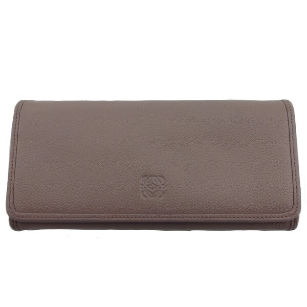 【BIGお買い物ラリー★30%OFFセール中】ロエベ LOEWE 長財布 グレーパープル レディース 中古