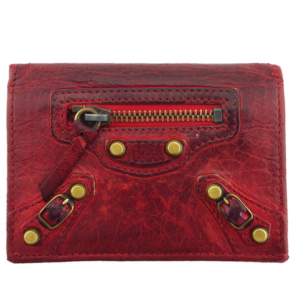 【BIGお買い物ラリー★30%OFFセール中】バレンシアガ BALENCIAGA カードケース レッド レディース 中古