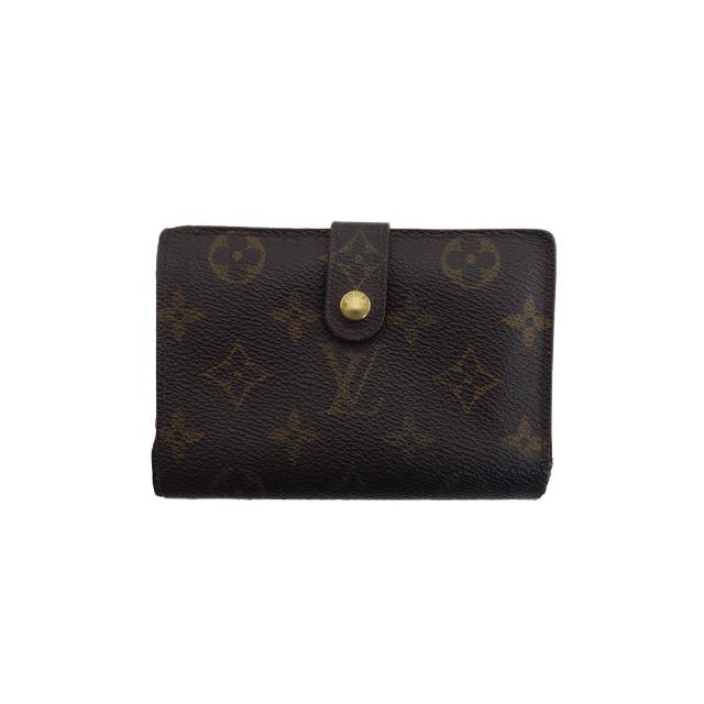 【BIGお買い物ラリー★30%OFFセール中】ルイ・ヴィトン LOUIS VUITTON 二つ折り財布モノグラム ポルトモネ ビエ ヴィエノワ ブラウン×ベージュ レディース 中古