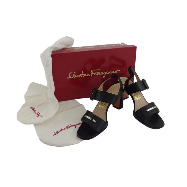 【BIGお買い物ラリー★30%OFFセール中】サルヴァトーレフェラガモ Salvatore Ferragamo サンダル NERO レディース 中古