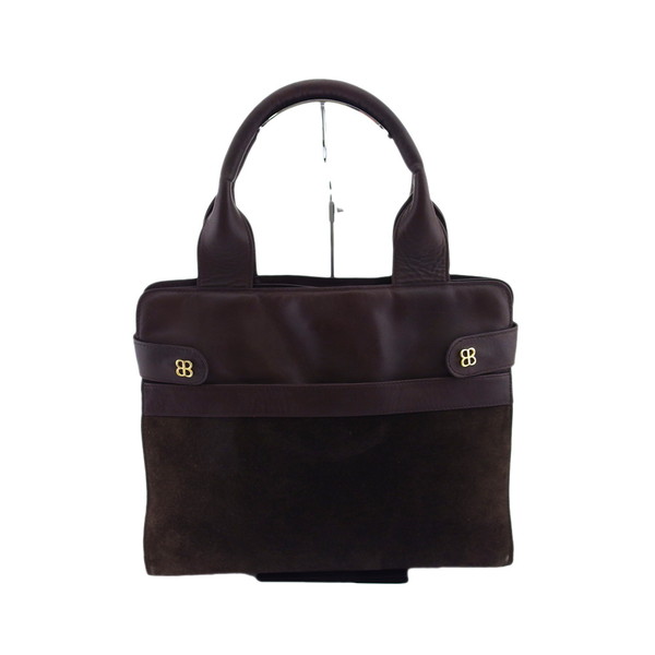 【X'masセール★30%OFF】バレンシアガ BALENCIAGA トートバッグBBマーク ブラウン レディース 中古