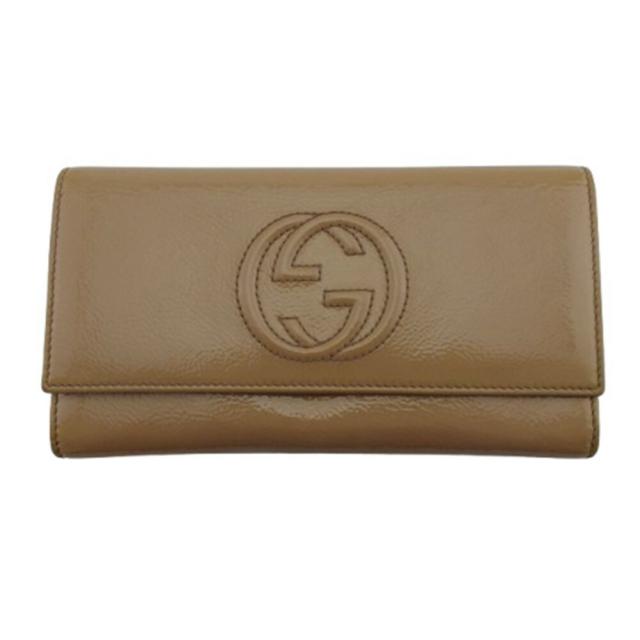 【X'masセール★30%OFF】グッチ GUCCI 長財布インターロッキングG ソーホー ピンクベージュ レディース 中古