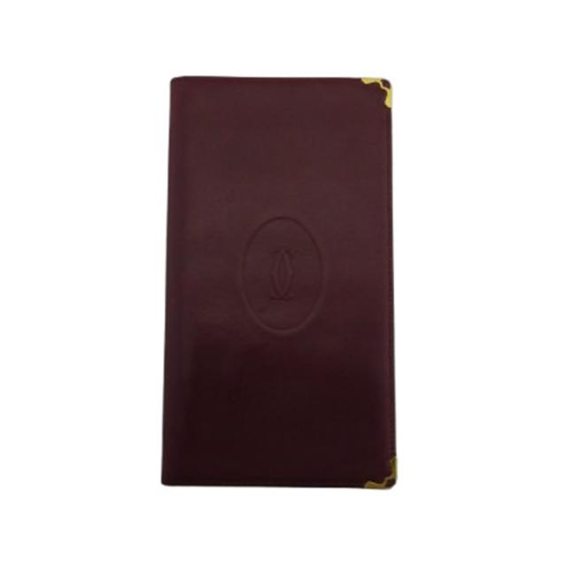 【X'masセール★30%OFF】カルティエ CARTIER 札入れ ボルドー レディース 中古