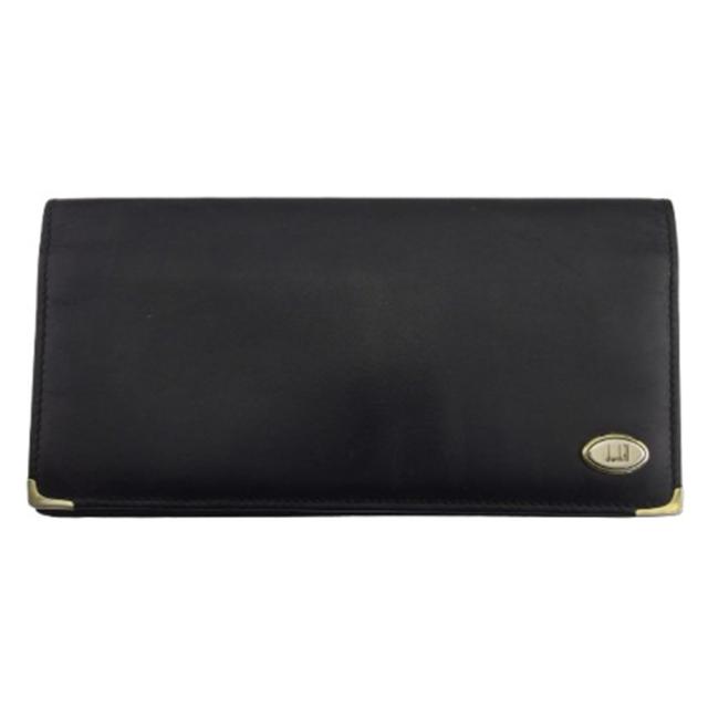 【BIGお買い物ラリー★30%OFFセール中】ダンヒル Dunhill 札入れ ブラック レディース 中古