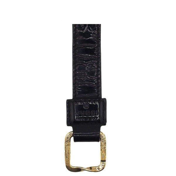 【BIGお買い物ラリー★30%OFFセール中】グッチ GUCCI キーリング ブラック×ゴールド レディース 中古