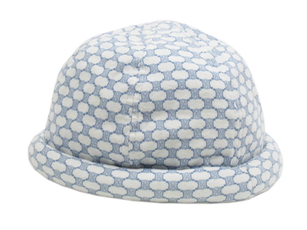 【BIGお買い物ラリー★30%OFFセール中】セリーヌ CELINE ■■■■■■■■■■帽子マカダム ♯46cmサイズ ベビー キッズ ホワイト 白 ブルー レディース 中古