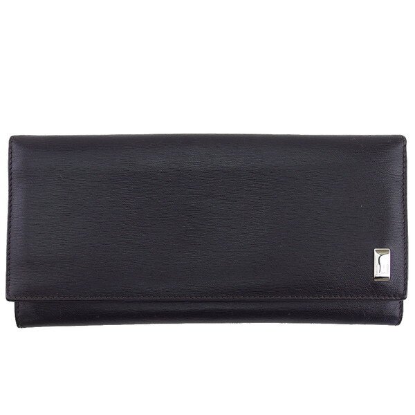 【BIGお買い物ラリー★30%OFFセール中】ダンヒル Dunhill 長財布 ダークブラウン×シルバー レディース 中古