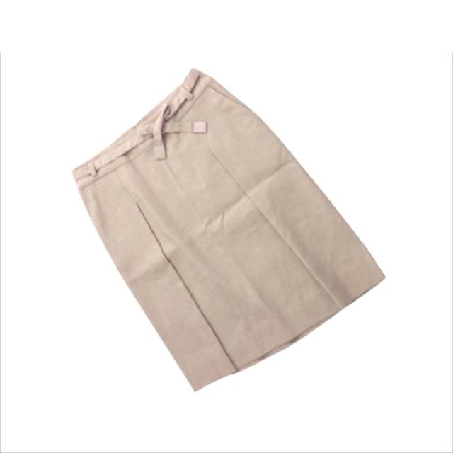 【BIGお買い物ラリー★30%OFFセール中】セリーヌ CELINE スカート タック入り ベージュ レディース 中古