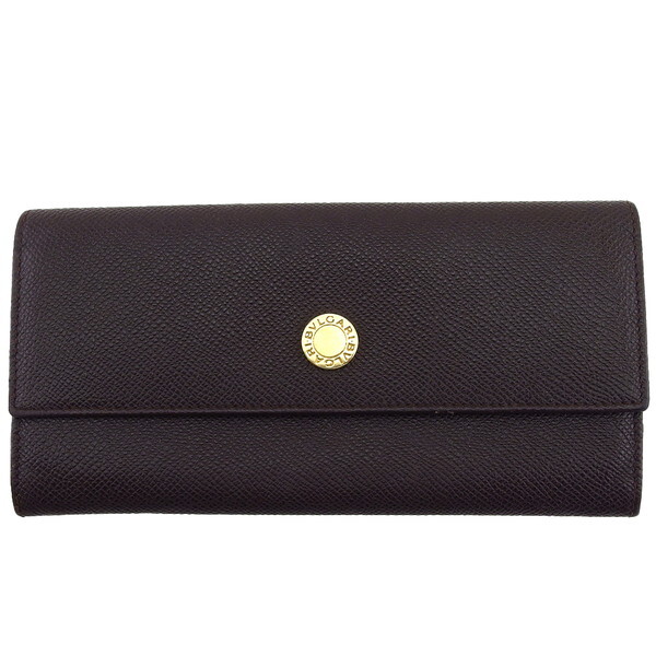 【BIGお買い物ラリー★30%OFFセール中】ブルガリ BVLGARI 長財布 ブラウン　ゴールド レディース 中古