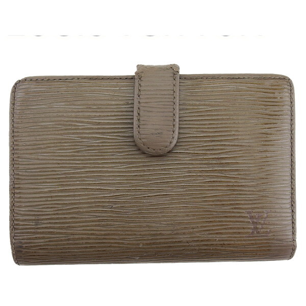 【BIGお買い物ラリー★30%OFFセール中】ルイ・ヴィトン LOUIS VUITTON 二つ折り財布エピ ポルトモネビエヴィエノワ ブラウン グレー 灰色 レディース 中古