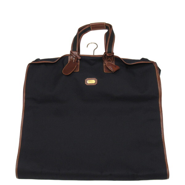 【BIGお買い物ラリー★30%OFFセール中】サルヴァトーレフェラガモ Salvatore Ferragamo ガーメントバッグロゴプレート ブラック ブラウン レディース 中古