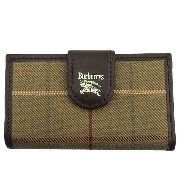【BIGお買い物ラリー★30%OFFセール中】バーバリー BURBERRY キーケースチェック ベージュ×ブルー×レッド×ホワイト×ダークブラウン レディース 中古