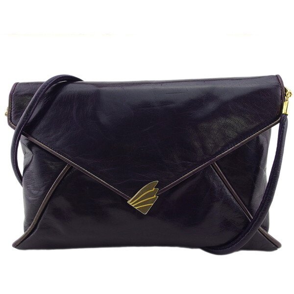 【BIGお買い物ラリー★30%OFFセール中】サルヴァトーレフェラガモ Salvatore Ferragamo ショルダーバッグ パープル×ゴールド レディース 中古