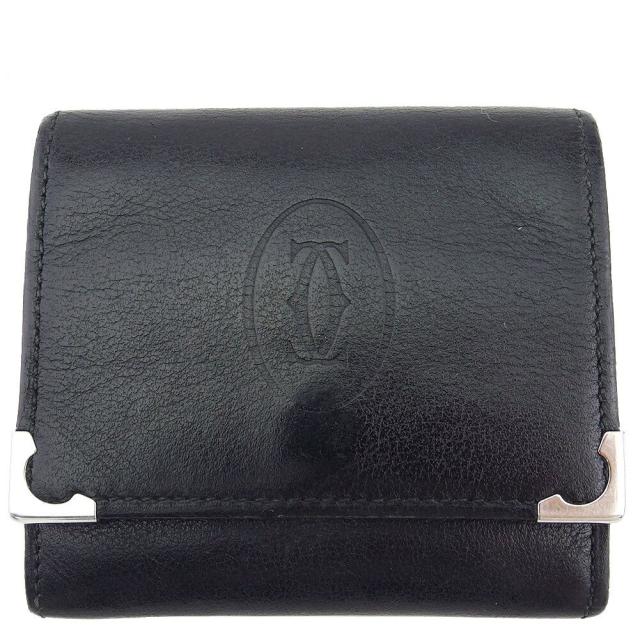 【BIGお買い物ラリー★30%OFFセール中】カルティエ CARTIER ケース マストライン ブラック×ボルドー×シルバー レディース 中古