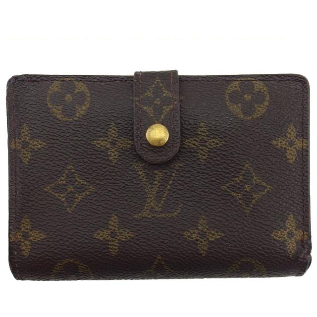 【BIGお買い物ラリー★30%OFFセール中】ルイ・ヴィトン LOUIS VUITTON 二つ折り財布モノグラム ポルトフォイユ・ヴィエノワ ダークブラウン×ベージュ レディース 中古