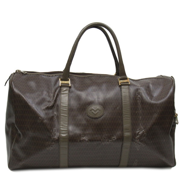 【BIGお買い物ラリー★30%OFFセール中】マリオ・ヴァレンティノ MARIO VALENTINO ボストンバッグMVマーク ブラウン レディース 中古