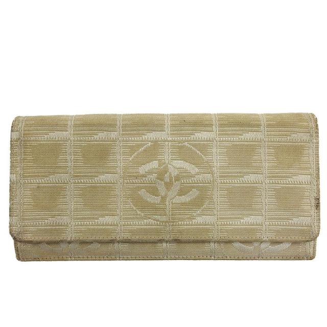 【BIGお買い物ラリー★30%OFFセール中】シャネル CHANEL 長財布 ベージュ レディース 中古