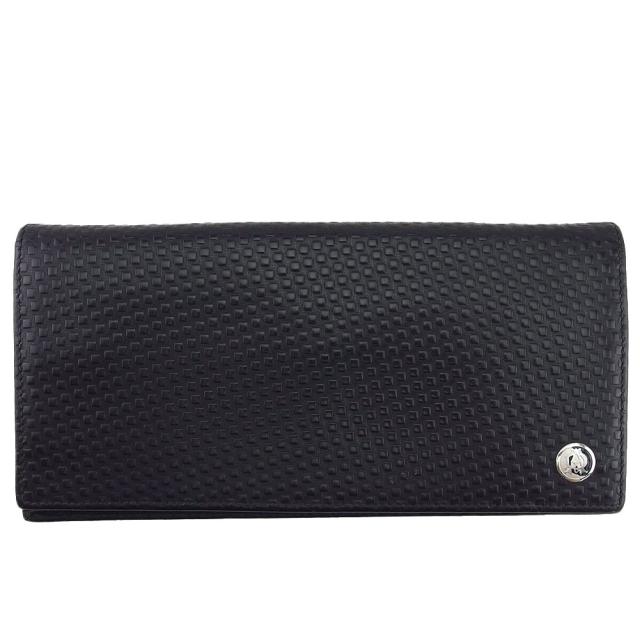 【BIGお買い物ラリー★30%OFFセール中】ダンヒル Dunhill 長財布 マイクロディーエイト ブラック×シルバー レディース 中古