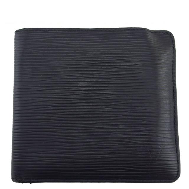 【X'masセール★30%OFF】ルイ・ヴィトン LOUIS VUITTON 二つ折り財布エピ ポルト ビエ カルト クレディ モネ ノワール レディース 中古
