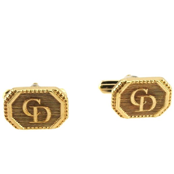 【BIGお買い物ラリー★30%OFFセール中】ディオール Dior カフスCDマーク スウィヴル式 ゴールド レディース 中古