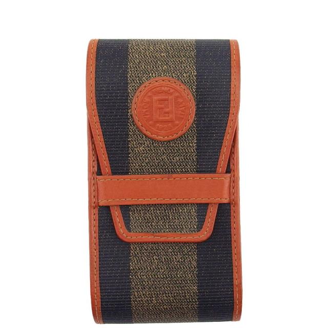 【X'masセール★30%OFF】フェンディ FENDI メガネケースペカン ブラウン×ブラック×ベージュ レディース 中古