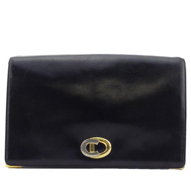 【X'masセール★30%OFF】クリスチャンディオール Christian Dior クラッチバッグ ブラック×ゴールド×シルバー レディース 中古