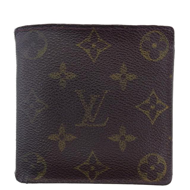 【X'masセール★30%OFF】ルイ・ヴィトン LOUIS VUITTON 二つ折り財布モノグラム ポルトビエ カルト クレディ モネ ブラウン×ベージュ レディース 中古